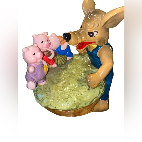 Accents | Three Little Pigs Music Box Studio Pottery Nursery Rhymes ...